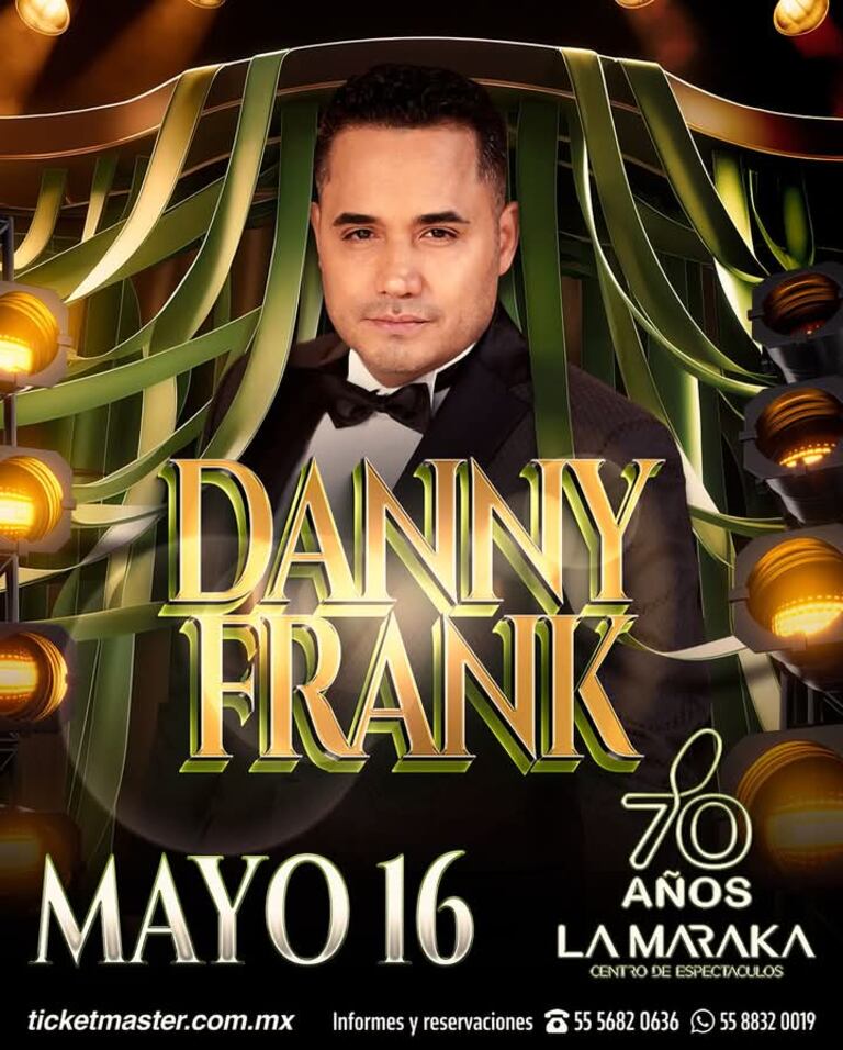 El cantante colombiano de salsa y boleros Danny Frank se presentará ...
