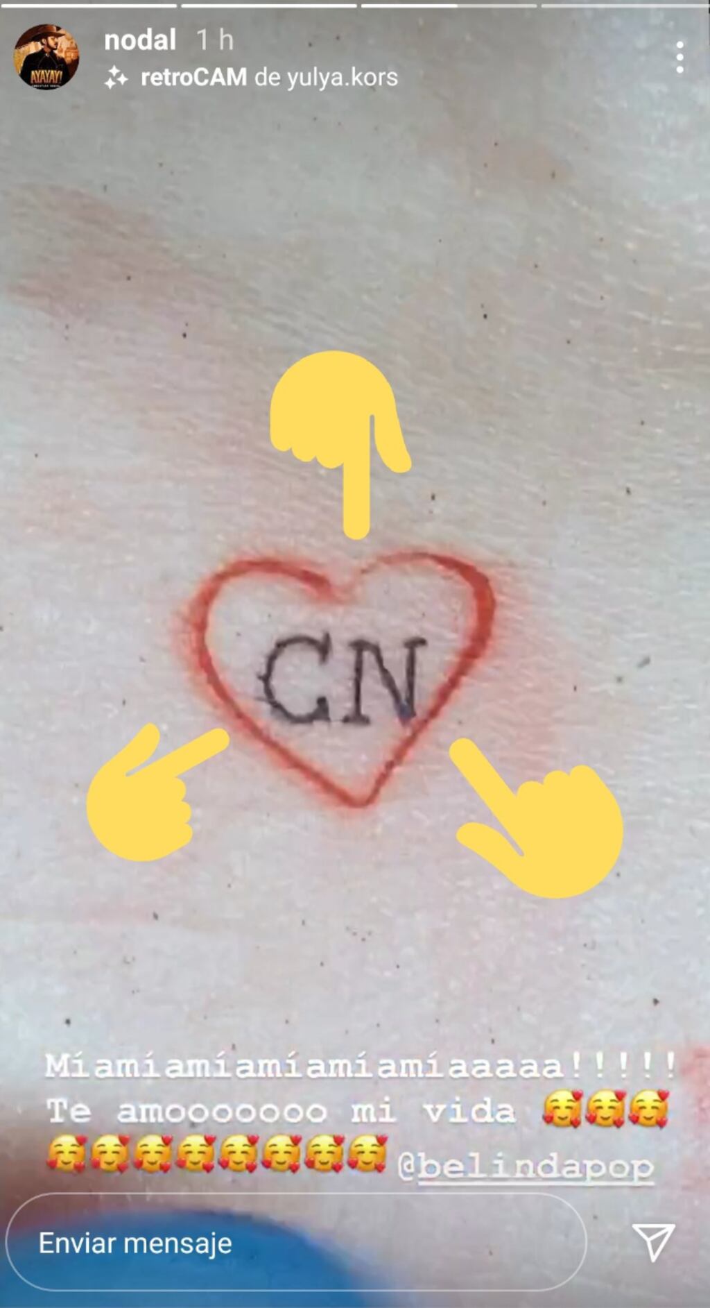 Ángela Aguilar se hizo el mismo tatuaje que Belinda por amor a Nodal ...