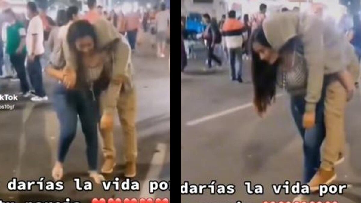 La Escena Graciosa Entre Una Joven Y Su Novio Pasado De Tragos Metro